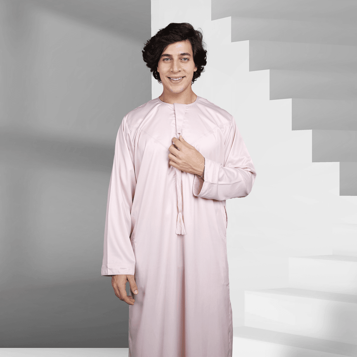 Buy Blush Pink Emirati Thobe for Men Online in the USA