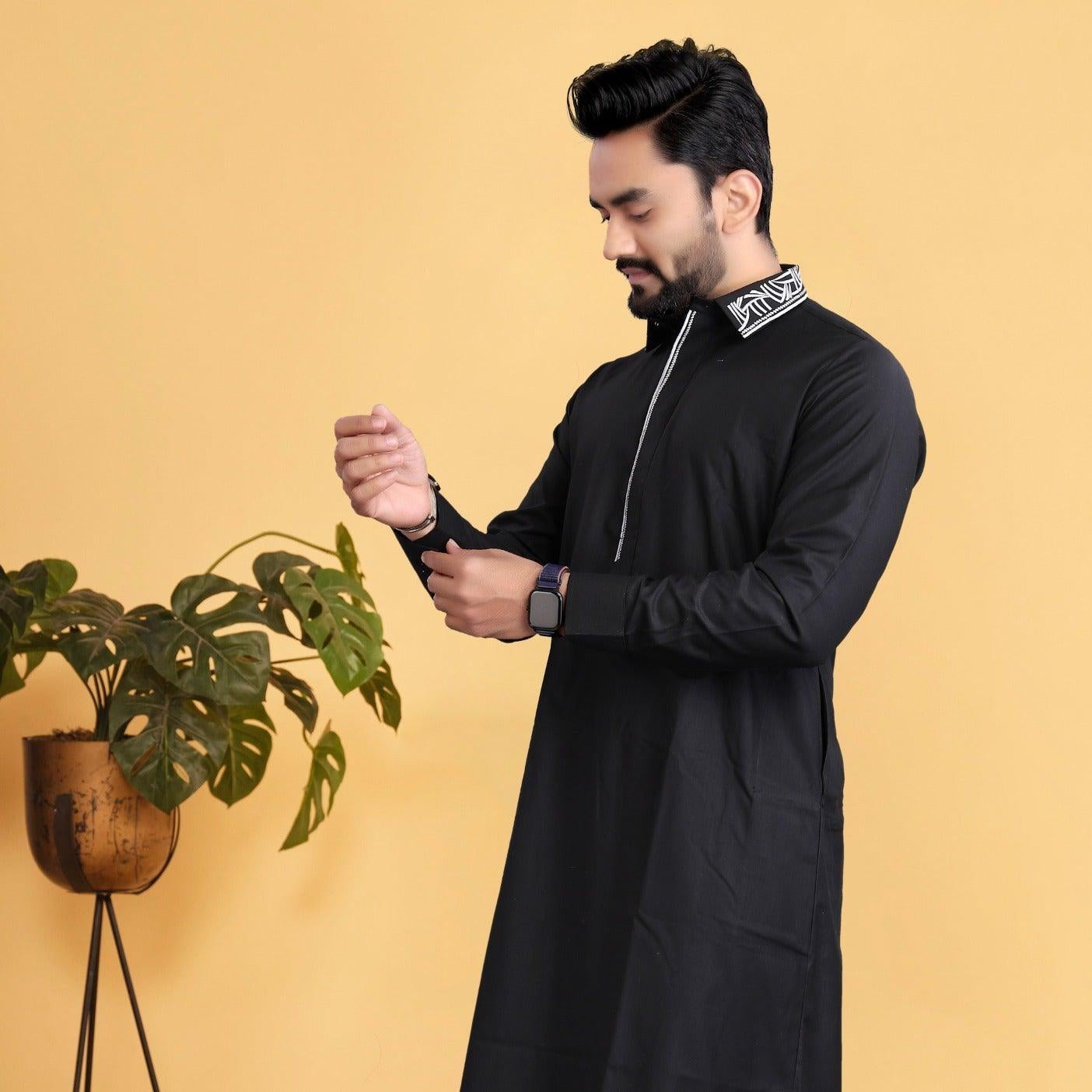Royal Embryoid Thobe for Men | Islamic Jubba